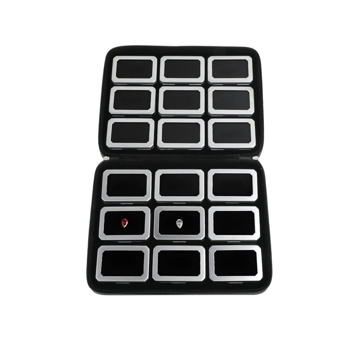 Superior Large Diamond Boxes in a Leather Zip Case – Luxury Gemstone ...