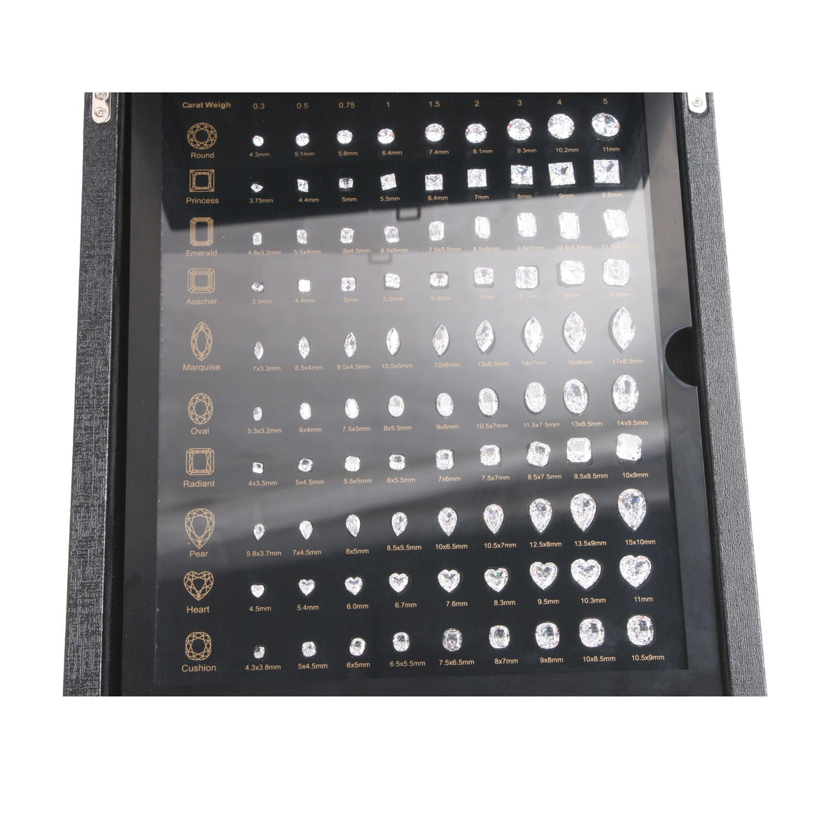 DK103-S Professional Master stone set for sizes and shapes – GemTrue